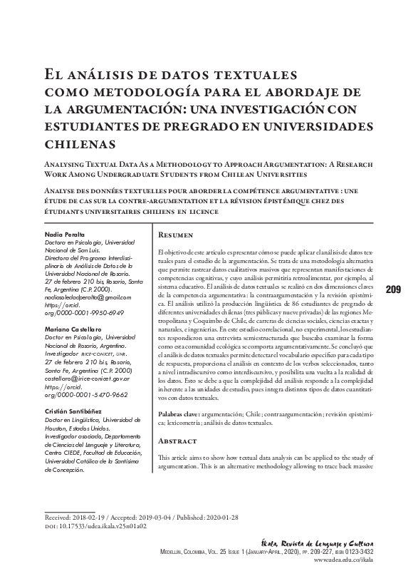 (PDF) El análisis de datos textuales como metodología para el abordaje ...