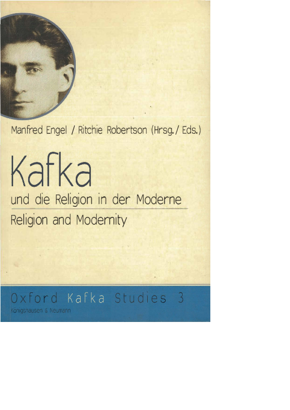 (PDF) Manfred Engel / Ritchie Robertson, Kafka und die Religion in der ...