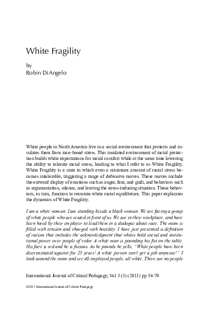 (PDF) White Fragility