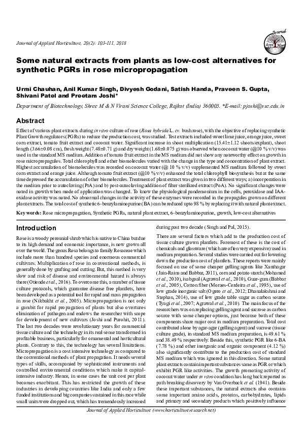 (PDF) Some natural extracts from plants as low-cost alternatives for ...