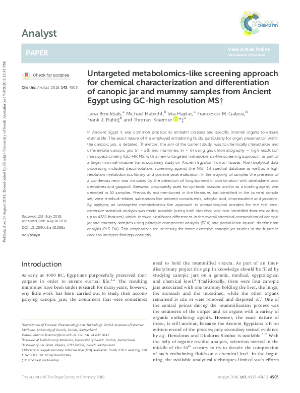 (PDF) Untargeted metabolomics-like screening approach for chemical characterization and ...