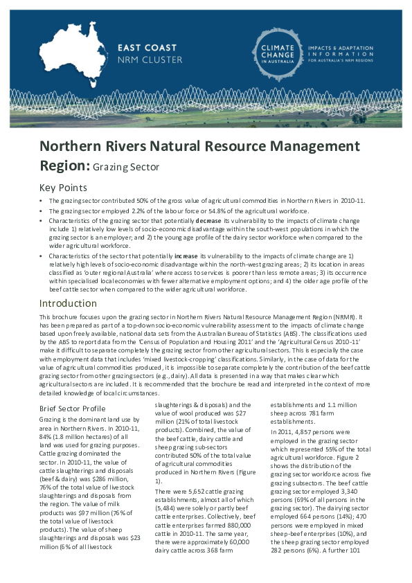 (PDF) Northern Rivers Natural Resource Management Region: Grazing ...