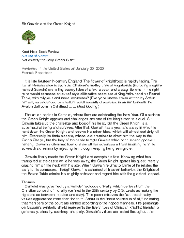 (PDF) Sir Gawain and the Green Knight