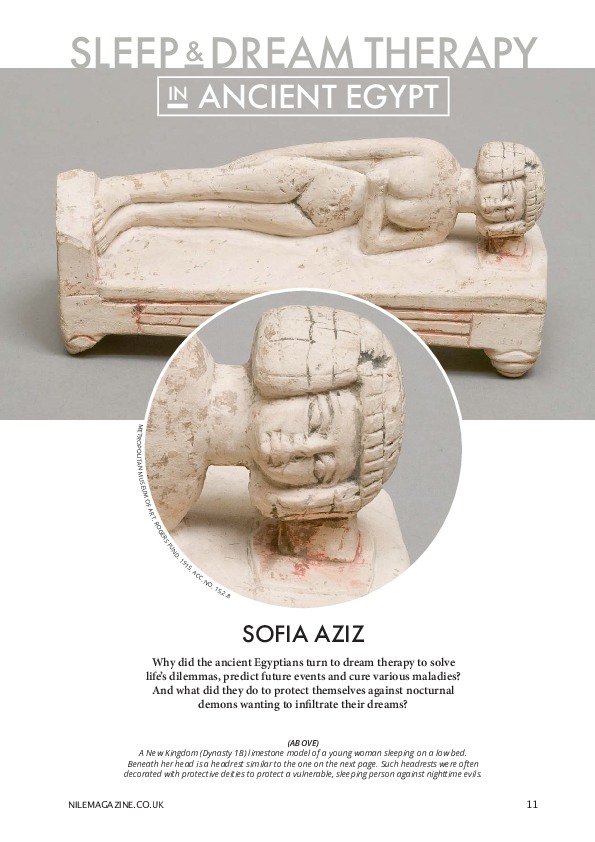 (PDF) Sleep and Dream Therapy in Ancient Egypt