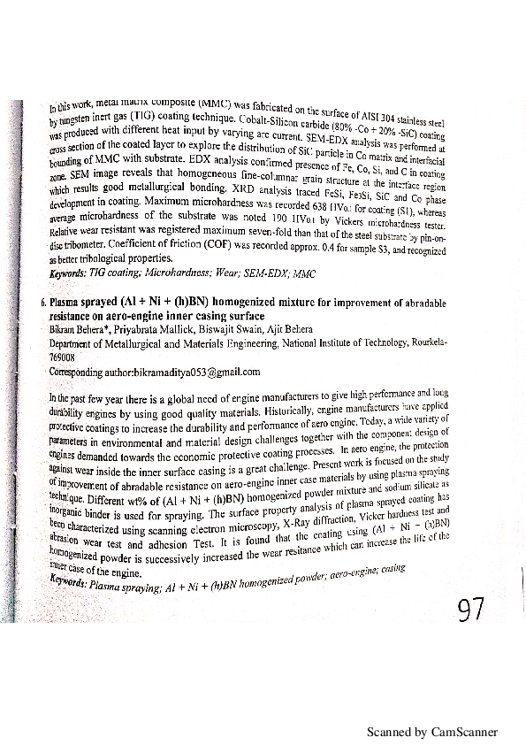 (PDF) Plasma sprayed (Al + Ni + (h)BN) homogenized mixture for ...