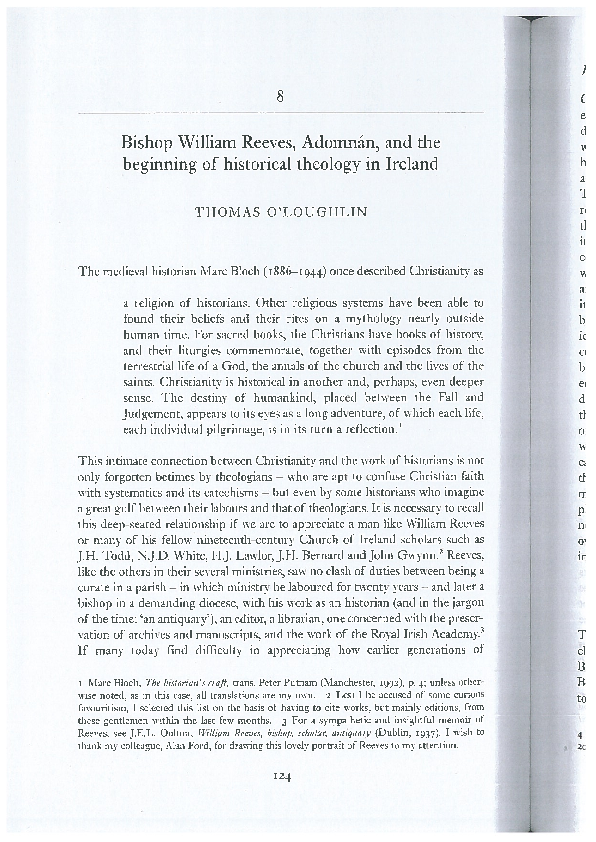 (PDF) Bishop Reeves as an historical theologian