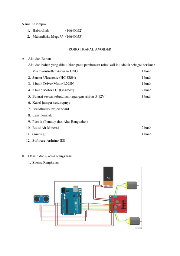(DOC) Modul Robotika - Kapal Avoider