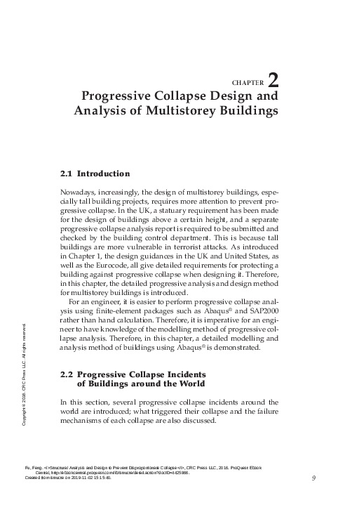 (PDF) Progressive Collapse Design and Analysis of Multistorey Buildings