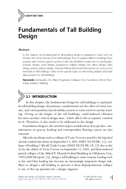 (PDF) Fundamentals of Tall Building Design