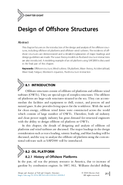 (PDF) Design of Offshore Structures