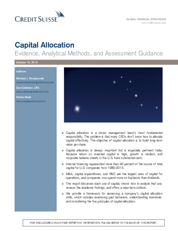 (PDF) Capital Allocation Evidence, Analytical Methods, and Assessment ...
