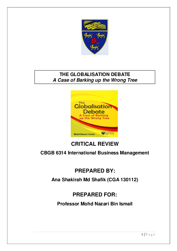 (PDF) Mohd Nazari Bin Ismail THE GLOBALISATION DEBATE A Case of Barking ...