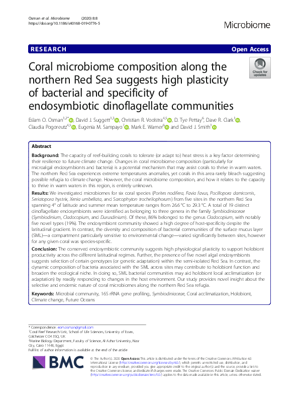 (PDF) Coral microbiome composition along the northern Red Sea suggests ...