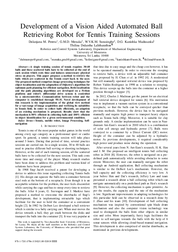 (PDF) Development of a Vision Aided Automated Ball Retrieving Robot for ...