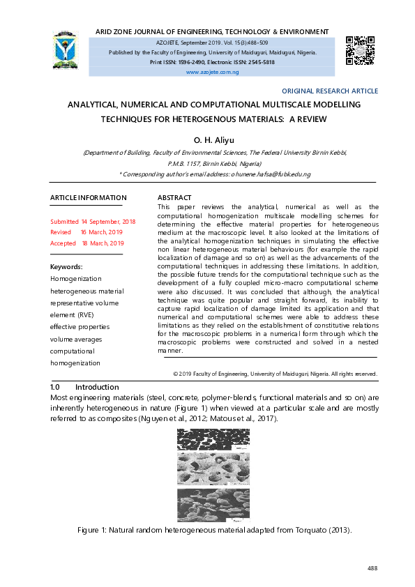 Pdf Analytical Numerical And Computational Multiscale Modelling