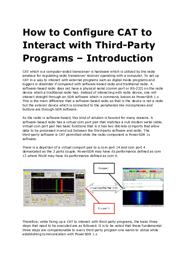 (PDF) How to Configure CAT to Interact with Third-Party Programs -Introduction