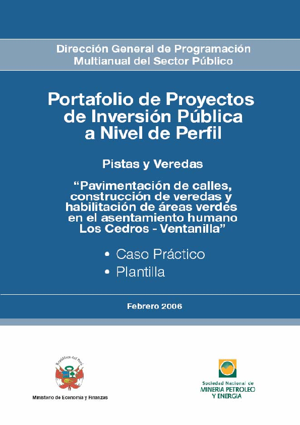 (PDF) PROYECTOS DE INVERSIÓN PÚBLICA Pistas y Veredas