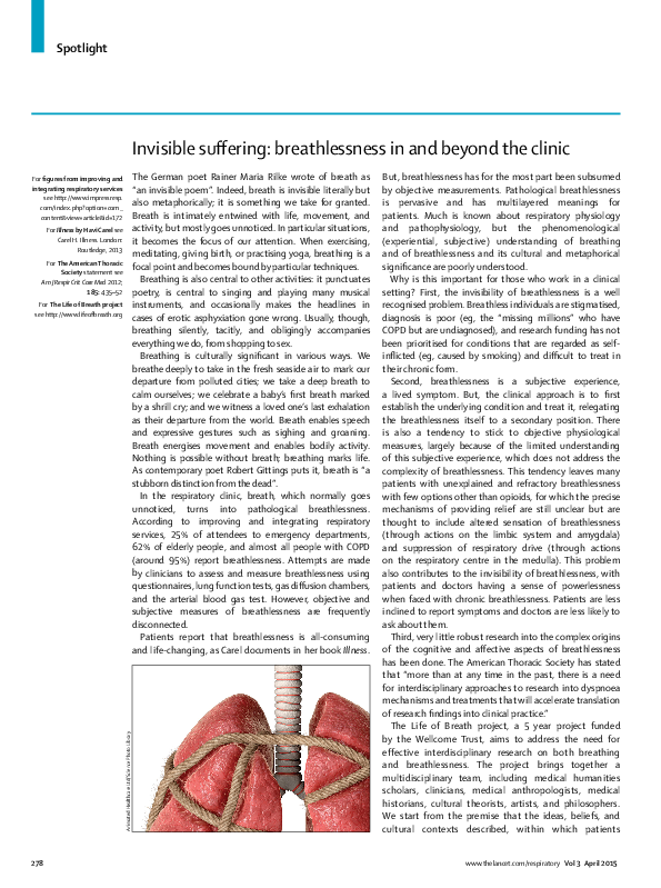 (PDF) Invisible suff ering: breathlessness in and beyond the clinic