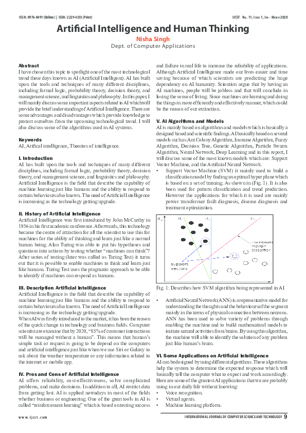 (PDF) Artificial Intelligence and Human Thinking