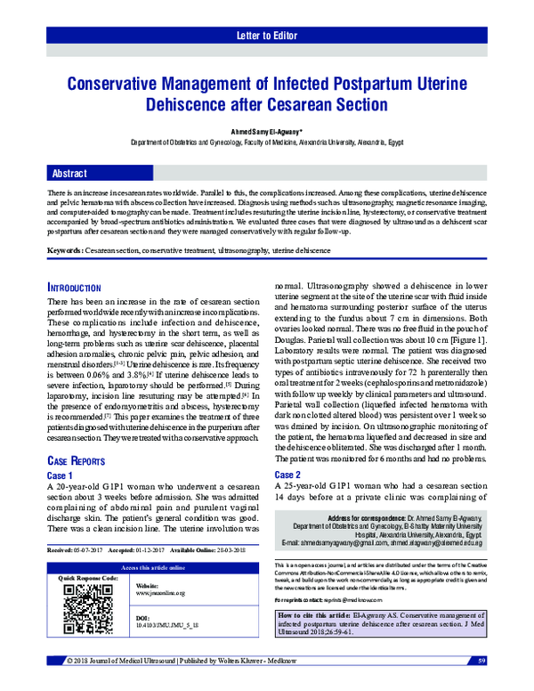 (PDF) Infected cesarean scar