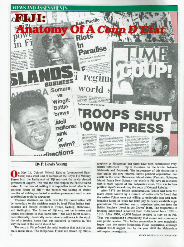 (PDF) FIJI : Anatomy of a Coup D'Etat