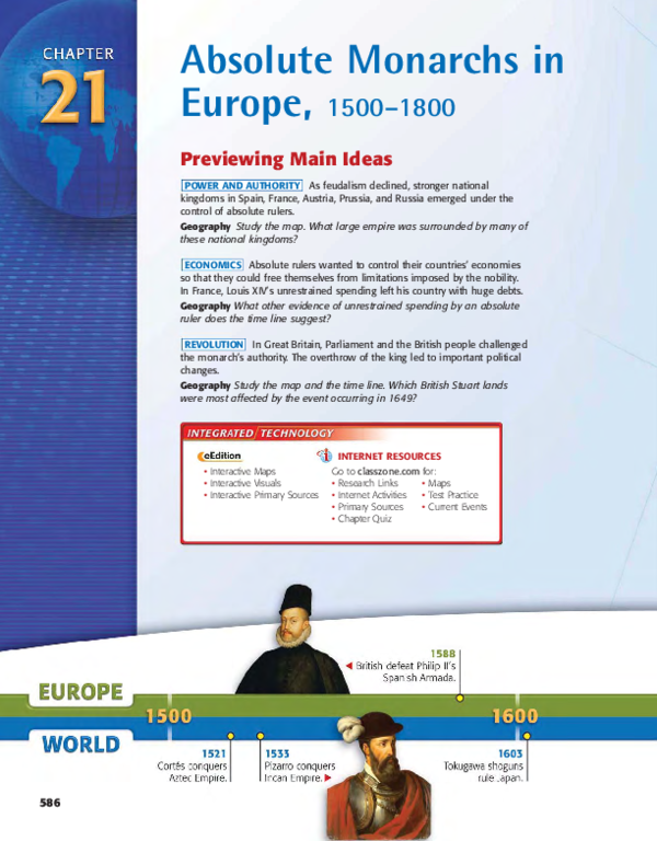 (PDF) Absolute Monarchs in Europe, 1500-1800