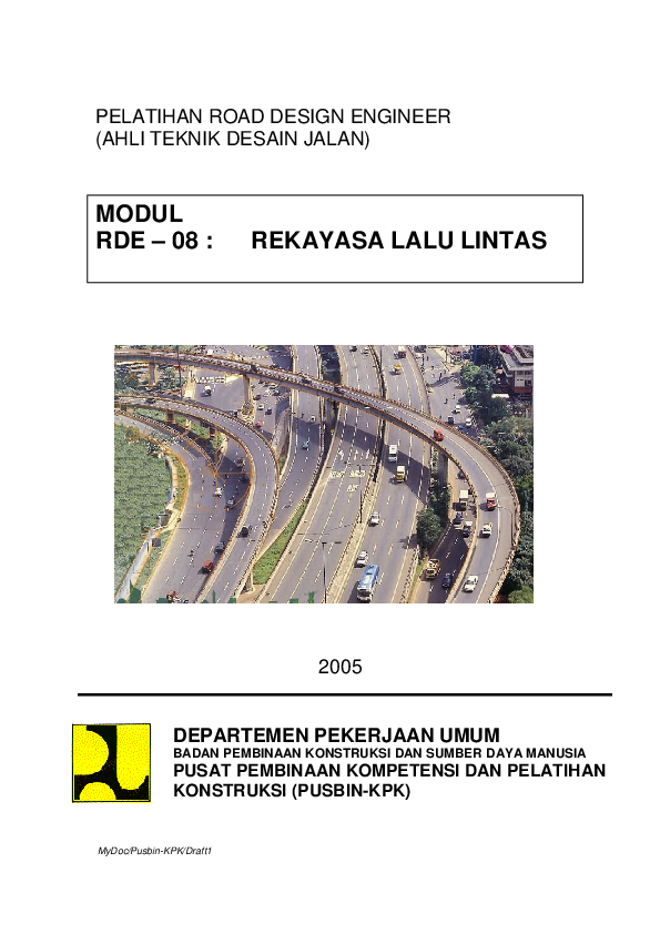 (PDF) MODUL RDE -08 : REKAYASA LALU LINTAS