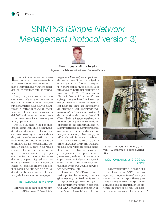 (PDF) Qué es... SNMPv3 (Simple Network Management Protocol version 3)