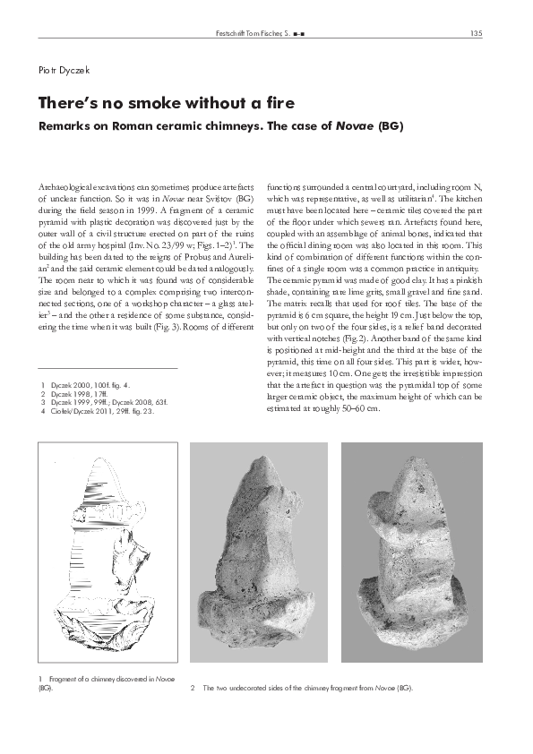 (PDF) There's no smoke without a fire Remarks on Roman ceramic chimneys ...