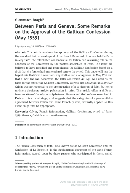 (PDF) Between Paris and Geneva: Some Remarks on the Approval of the ...