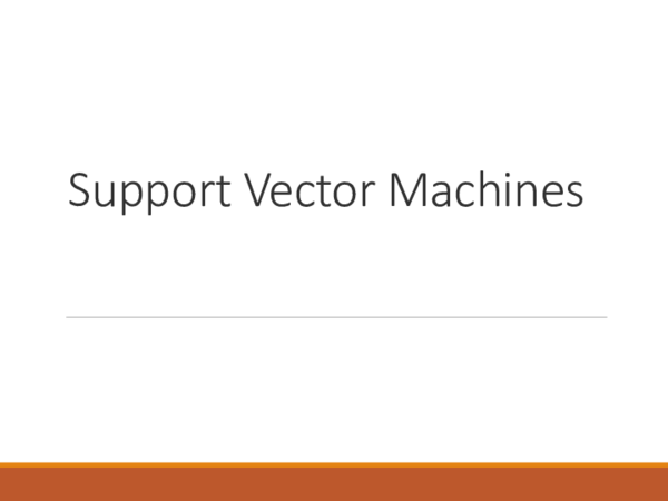 (PDF) Support Vector Machines