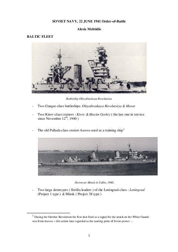 (PDF) SOVIET NAVY, 22 JUNE 1941 Orders-of-Battle