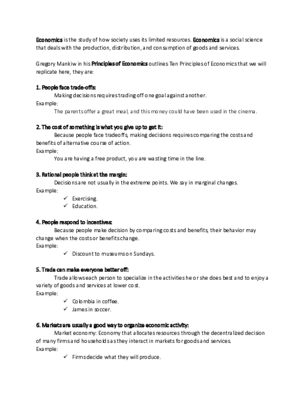 (DOC) Principles of economics with examples