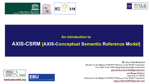 (PDF) AXIS-CSRM [AXIS-Conceptual Semantic Reference Model
