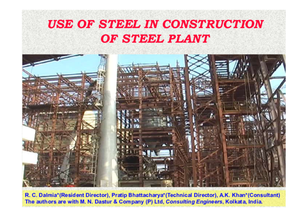 (PDF) USE OF STEEL IN CONSTRUCTION OF STEEL PLANT