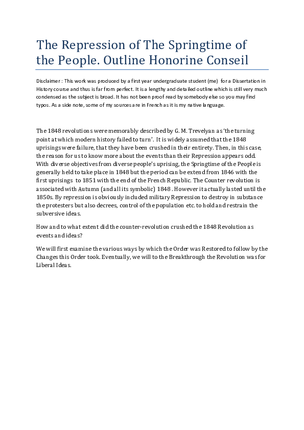 (PDF) The Repression of The Springtime of the People. 1848 Europe