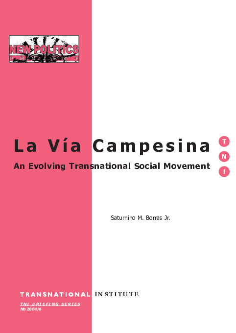 (PDF) L a V í a C a m p e s i n a An Evolving Transnational Social Movement