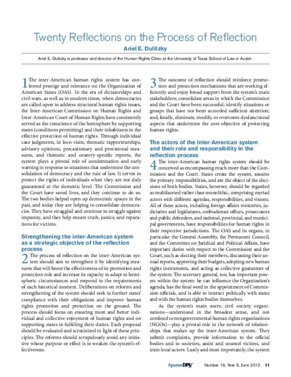 (PDF) Twenty Reflections on the Process of Reflection