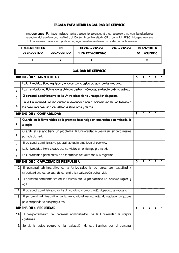 (DOC) ESCALA PARA MEDIR LA CALIDAD DE SERVICIO