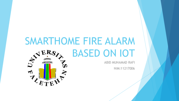 (PPT) SMARTHOME FIRE ALARM BASED ON IOT