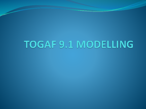 (PPT) TOGAF MODELLING