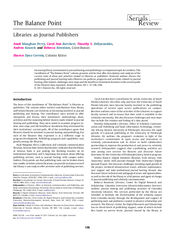 (PDF) The Balance Point