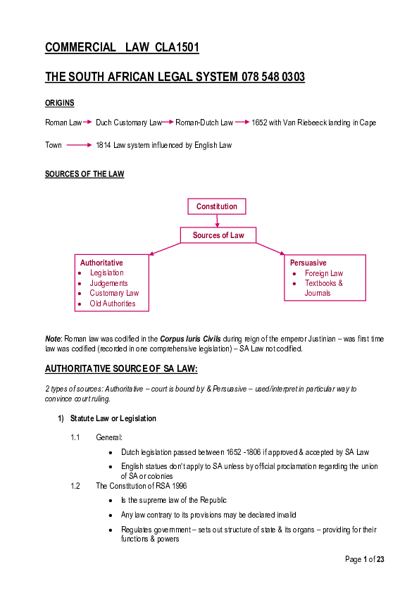 (PDF) AUTHORITATIVE SOURCE OF SA LAW