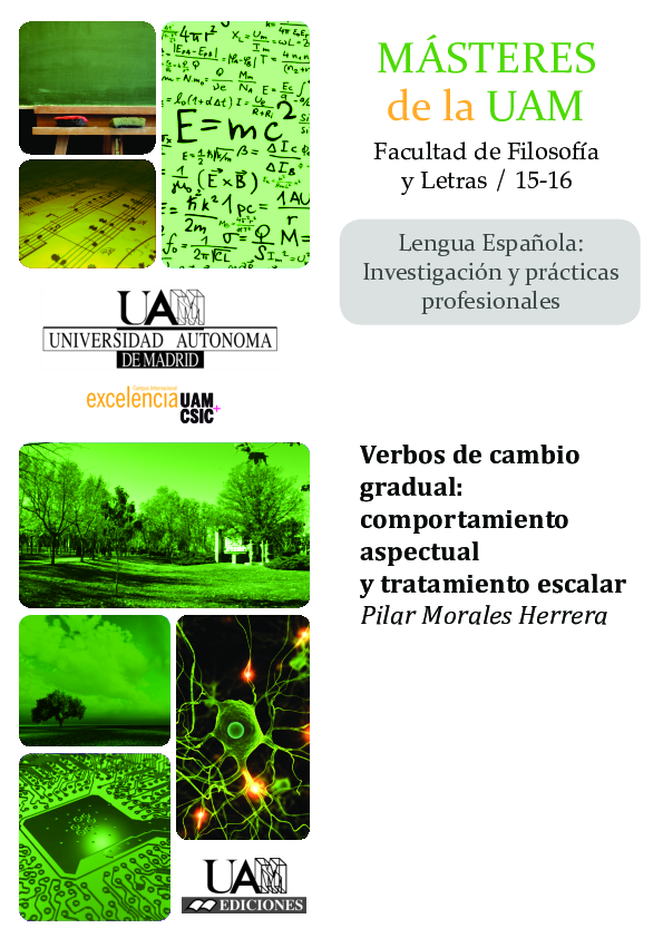 (PDF) Verbos de cambio gradual: comportamiento aspectual y tratamiento ...
