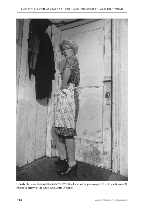 (PDF) Surveying Contemporary Art: Post-War, Postmodern, and Then What?
