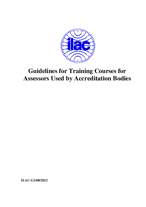 (PDF) Guidelines for Training Courses for Assessors Used by ...