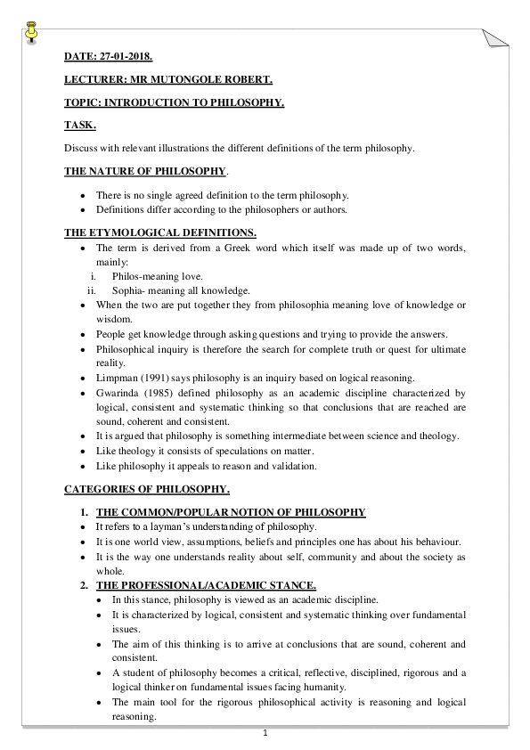 (DOC) PHILOSOPHY OF EDUCATION LECTURE NOTES.do (1)