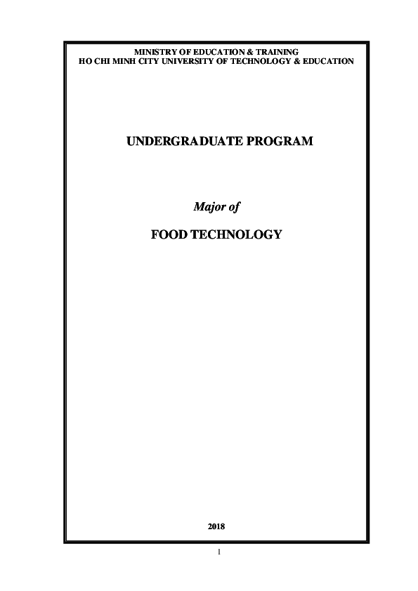 (PDF) Food Technology K
