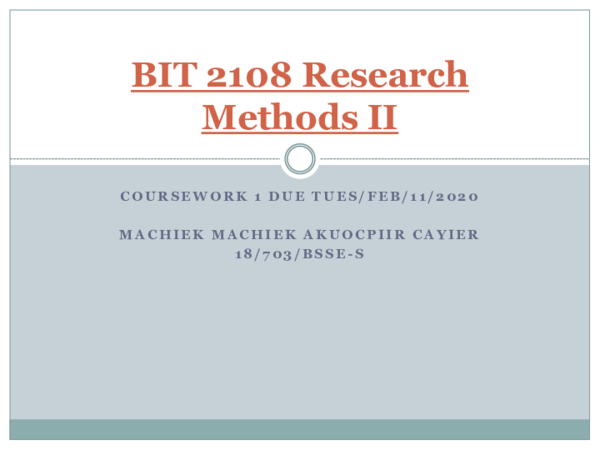 (PPT) Research Methods II