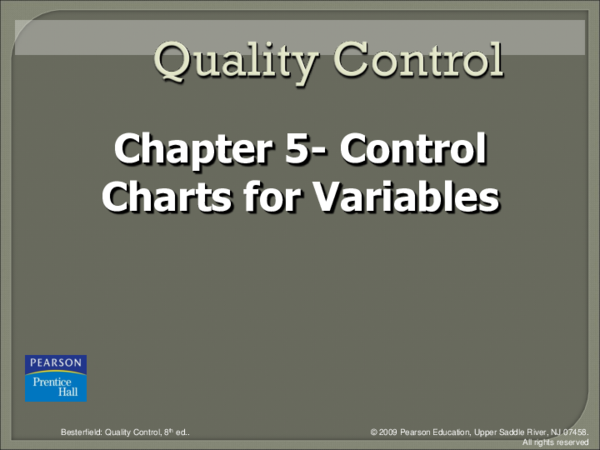 Lecture 5 Variable Control Charts | Ghulam Abbas - Academia.edu
